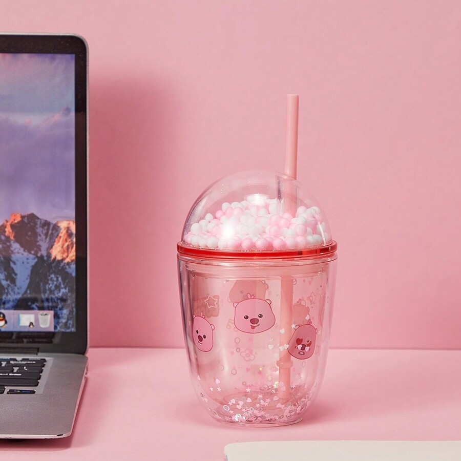 Miniso Miniso Zanmang Loopy Straw Cup Plastic Water Bottle Cute Tumbler ...