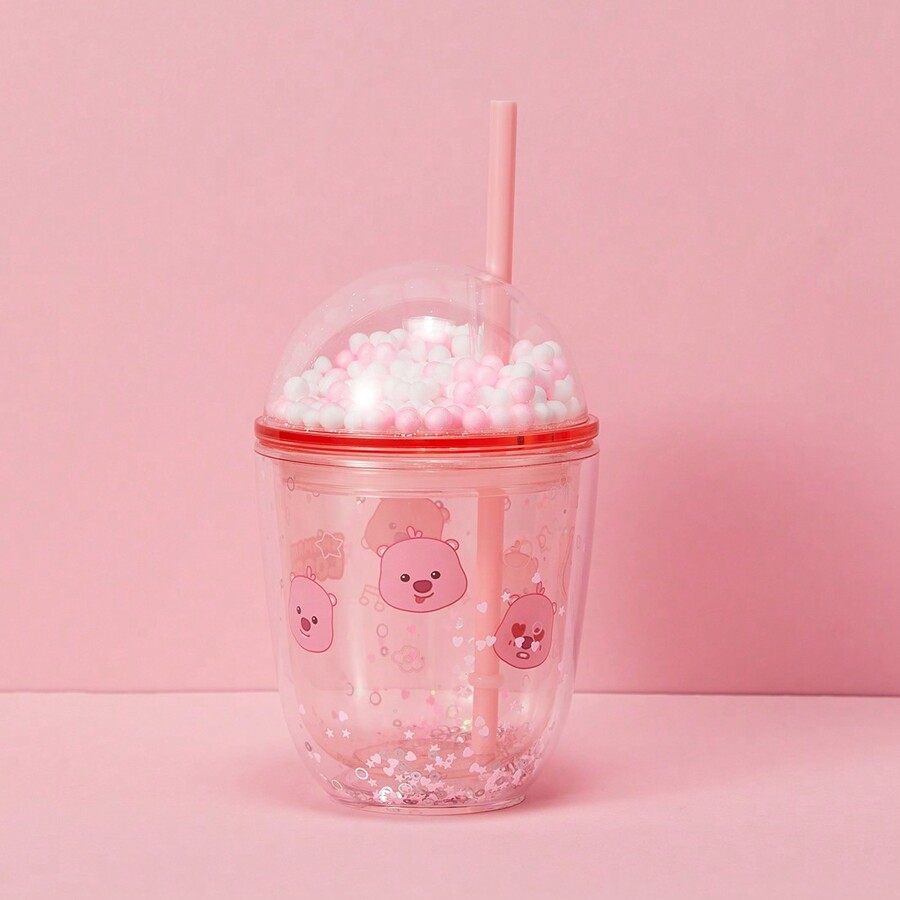 Miniso Miniso Zanmang Loopy Straw Cup Plastic Water Bottle Cute Tumbler ...