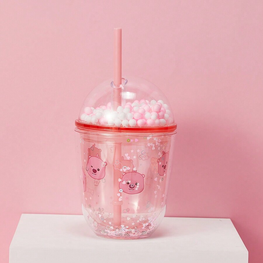 Miniso Miniso Zanmang Loopy Straw Cup Plastic Water Bottle Cute Tumbler ...