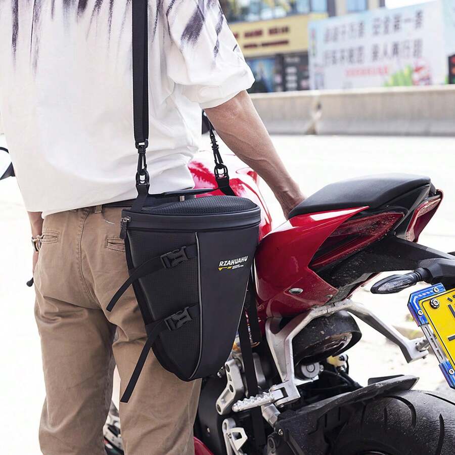 Multifunctional Waterproof PU Motorcycle Rear Seat Bag Tail Bag Rider ...