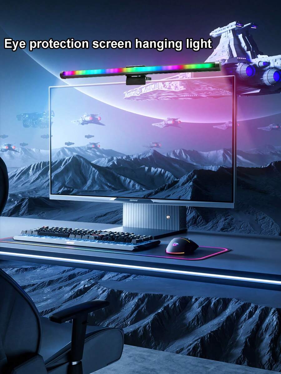 LED Eye-Care Monitor Hanging Light, Infinite Dimming, Colorful ...