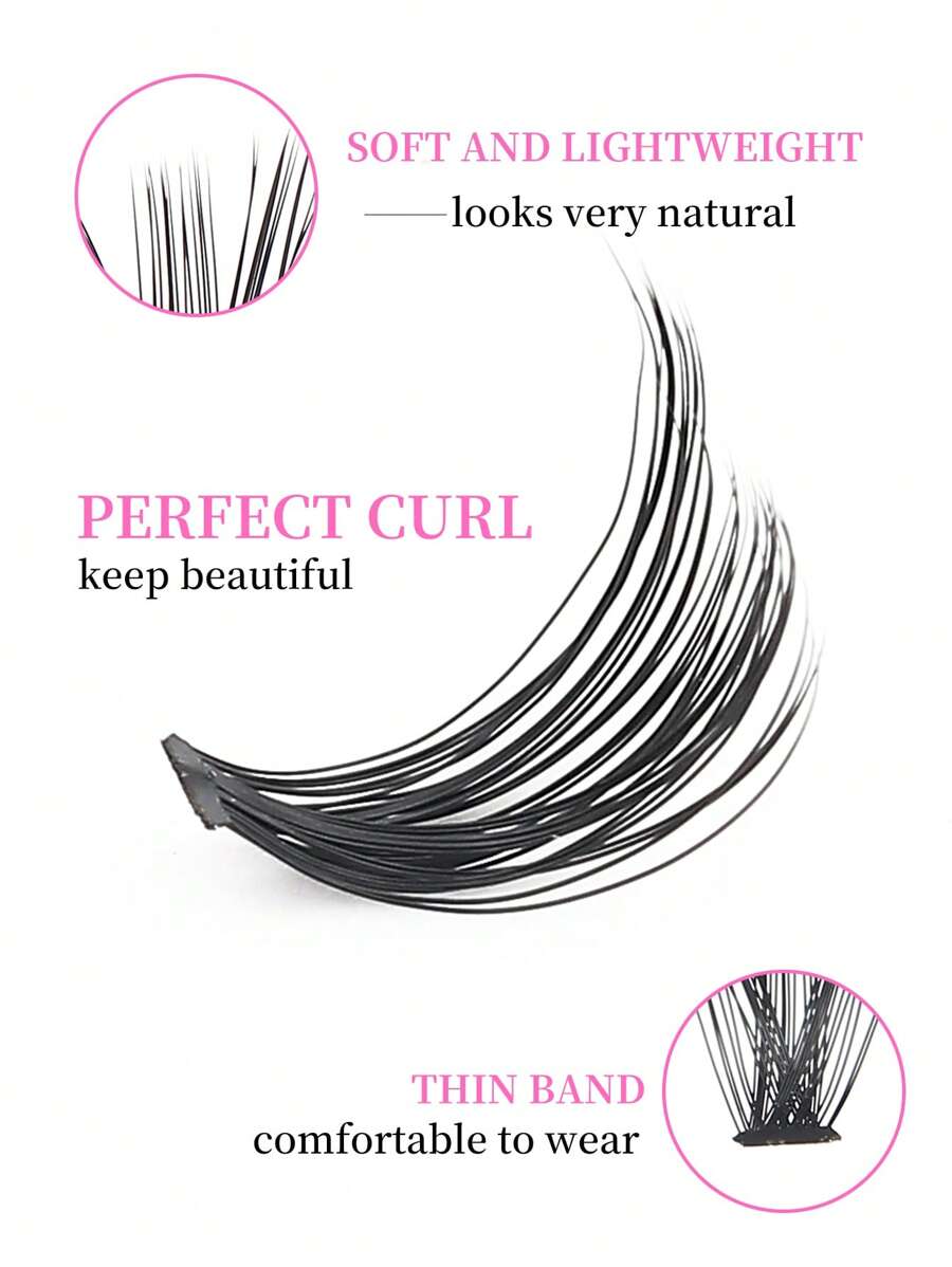 40d Single Cluster Eyelashes With Extended Curled Edge Length Of 9-14mm ...