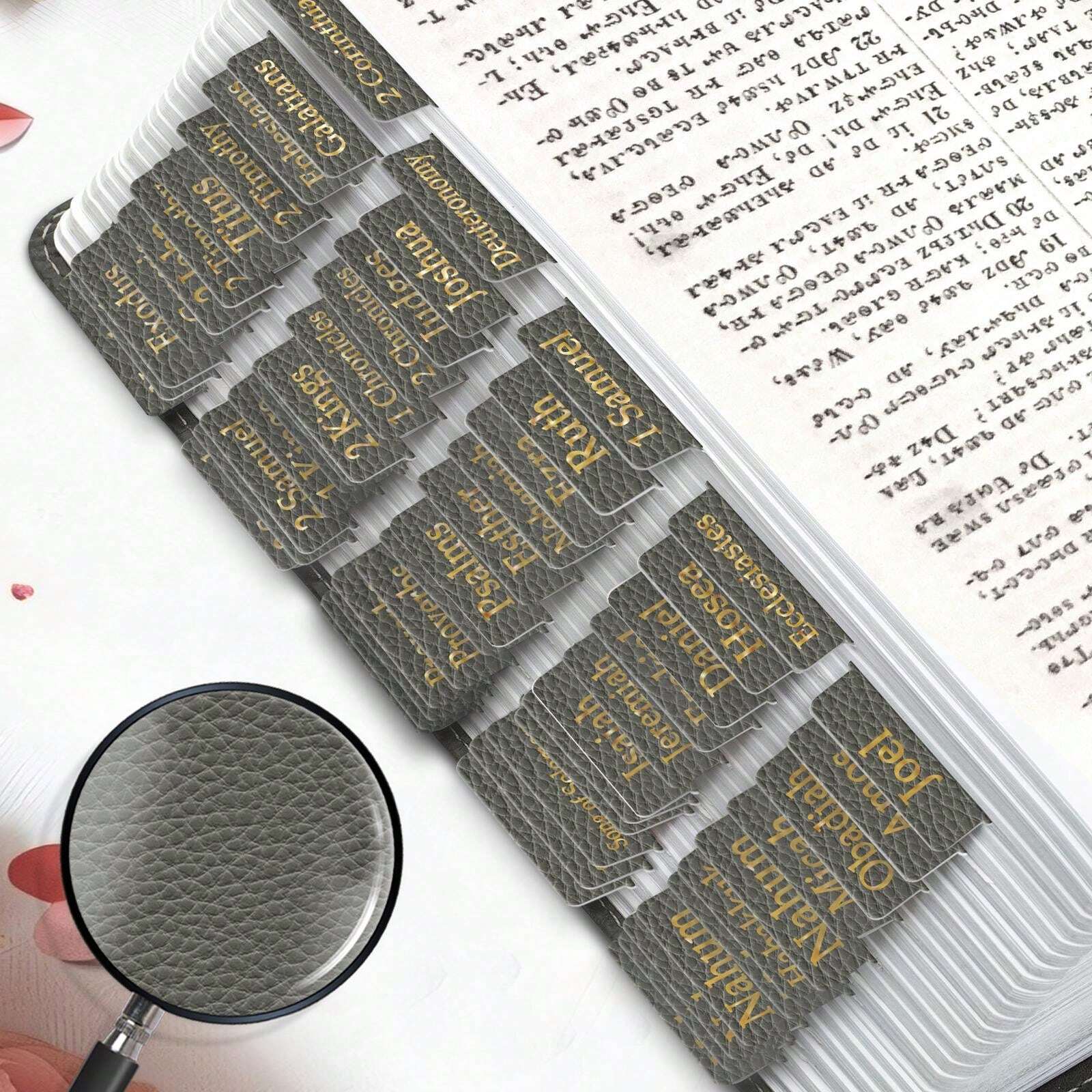 84pcs Leather Bible Tabs With High-Quality Gold Foil, Ideal For Bible ...