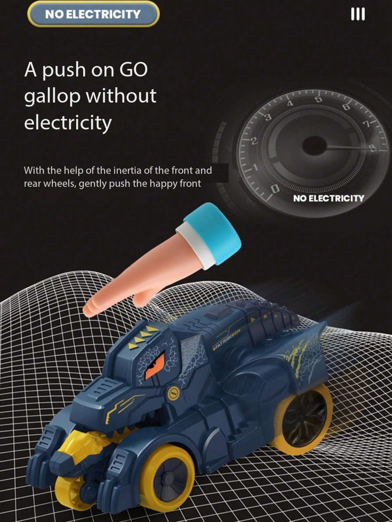 Dinosaur-Inspired Inertia-Powered Launching Car Boy-Girl Interactive ...