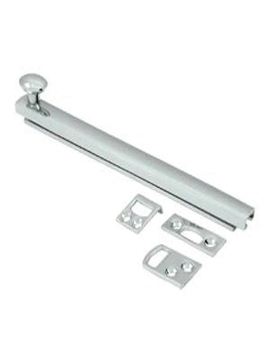 6 In. Heavy Duty Surface Bolt With Concealed Screw- Bright Chrome ...