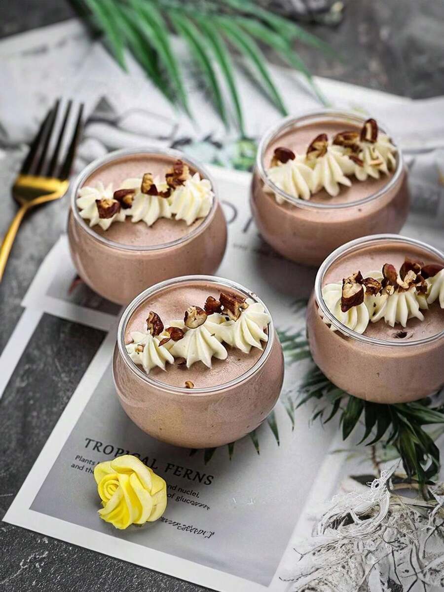 4pcs Round Honey Pot Shaped Pudding Cups, Ideal For Pudding, Cakes ...