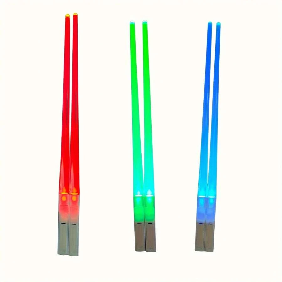 METABEST 3 Pairs Of Chopsticks - Glow-In-The-Dark Reusable Sushi Light ...