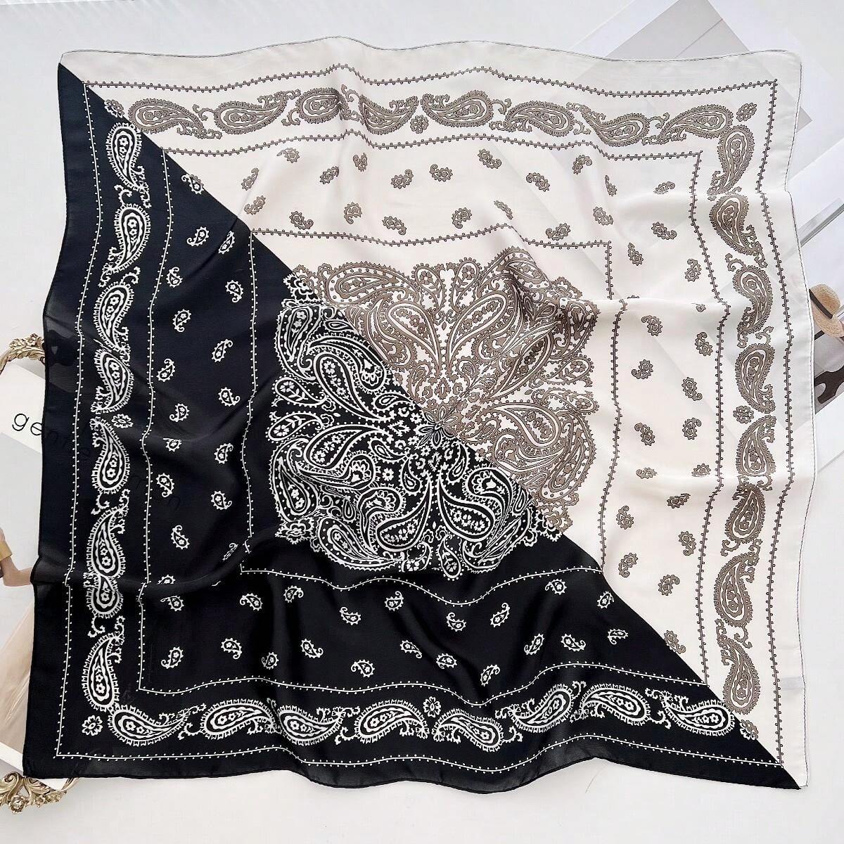 1 Pc 70cm Square Scarf Women Bandana Print Head Scarves Band Fashion ...