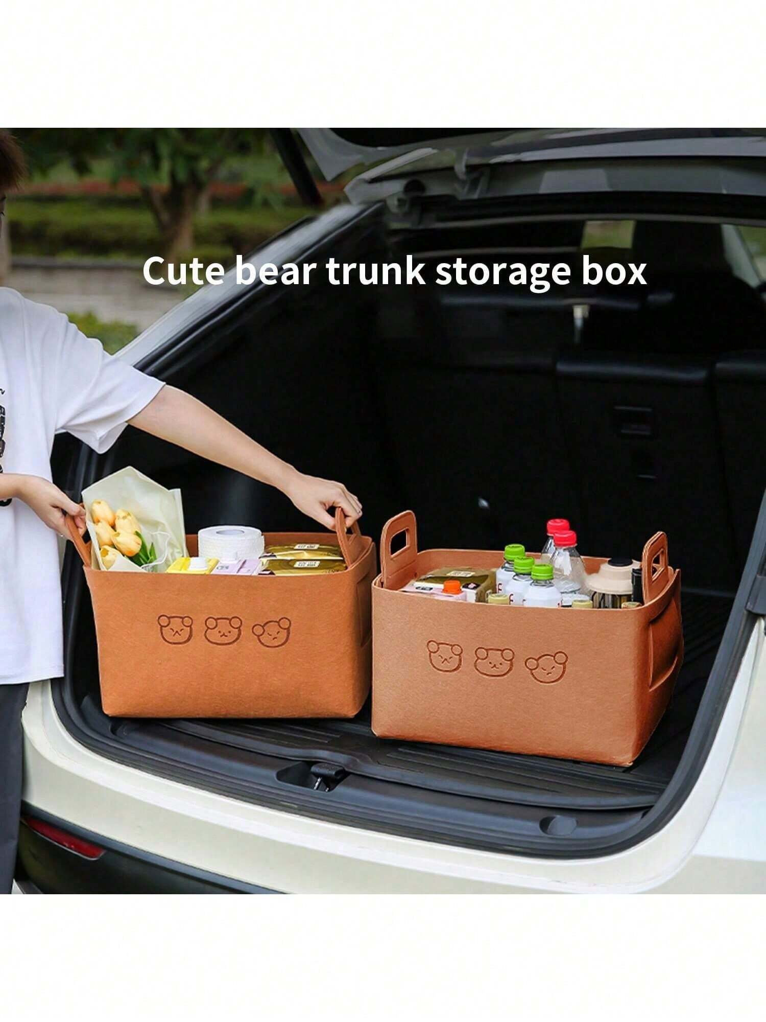 1pc Brown Storage Box, Multi-Functional And Folding Storage Box For ...