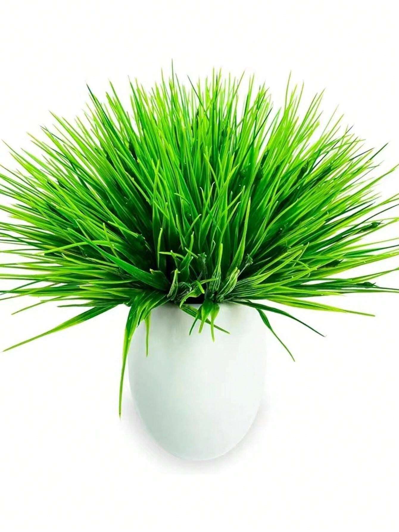 10pcs Artificial Grass Plants, UV Resistant Plastic False Wheat Grass ...