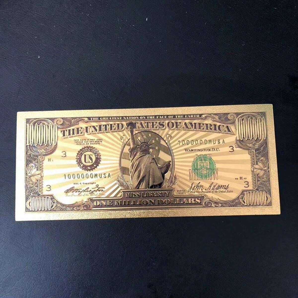 Statue Of Liberty Foreign Gold Foil Commemorative Banknote Colorized ...
