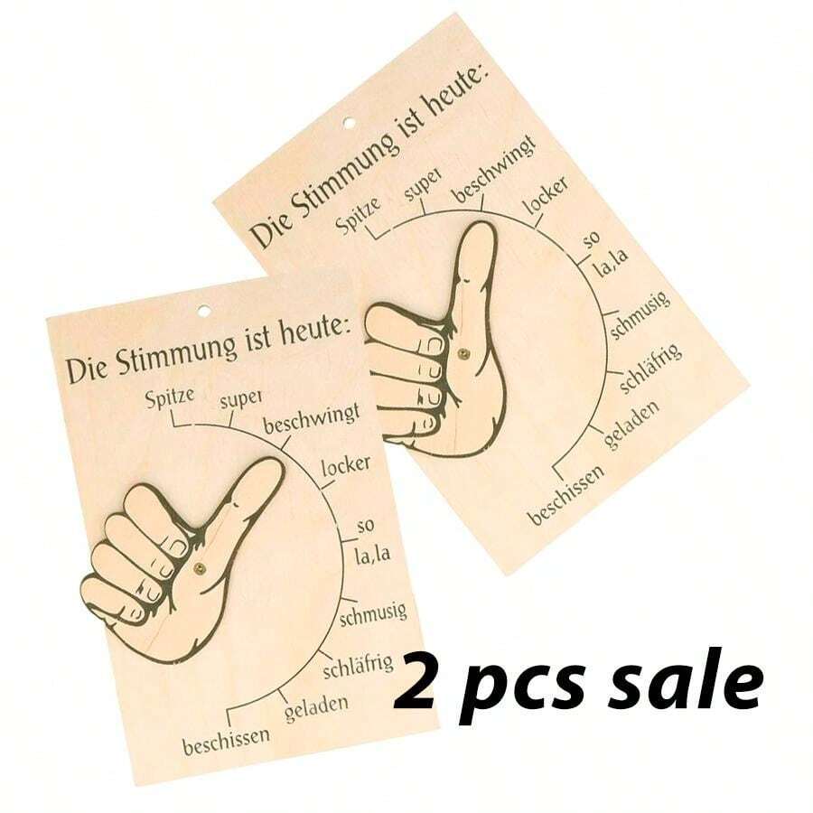 2pcs Mood Barometer, Mood Indicator, Thumb With Movable Hand, Door Sign ...