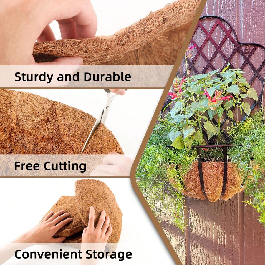 Premium Coco Liners For Planters - 3pcs 36 Inch Trough Planter Liners ...