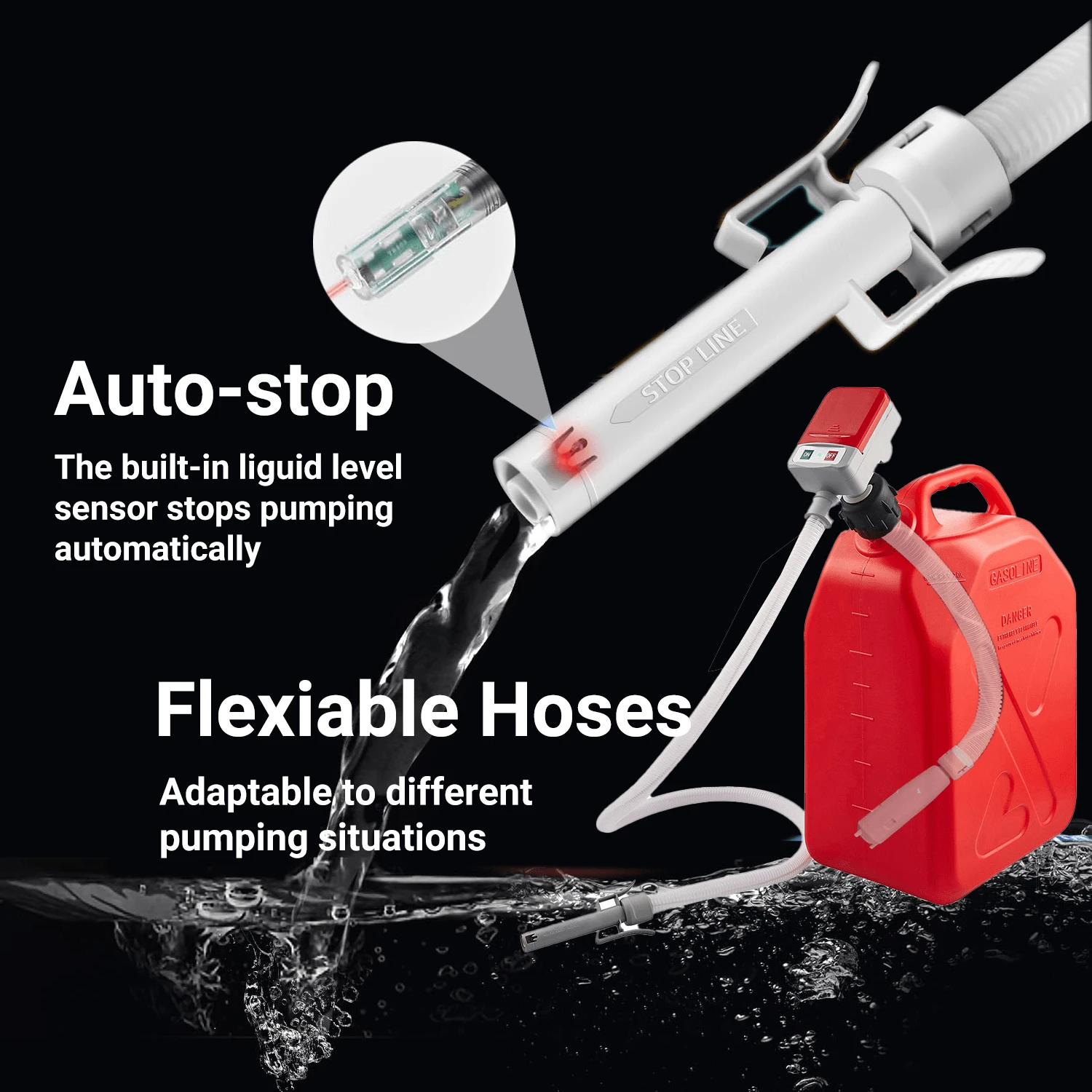 Automotive Fuel Transfer Pump With Auto-Stop Sensor Leak Protection ...