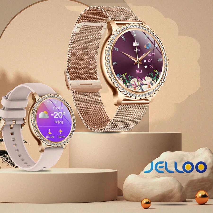 JELLOO Smartwatches For Women, 1.32-Inch HD Sports Fitness Tracker ...