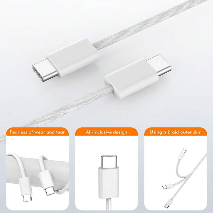 Paquete de 6 cables de carga USB C a USB C de 3 pies y 60W, compatibles con el cargador de Apple ...