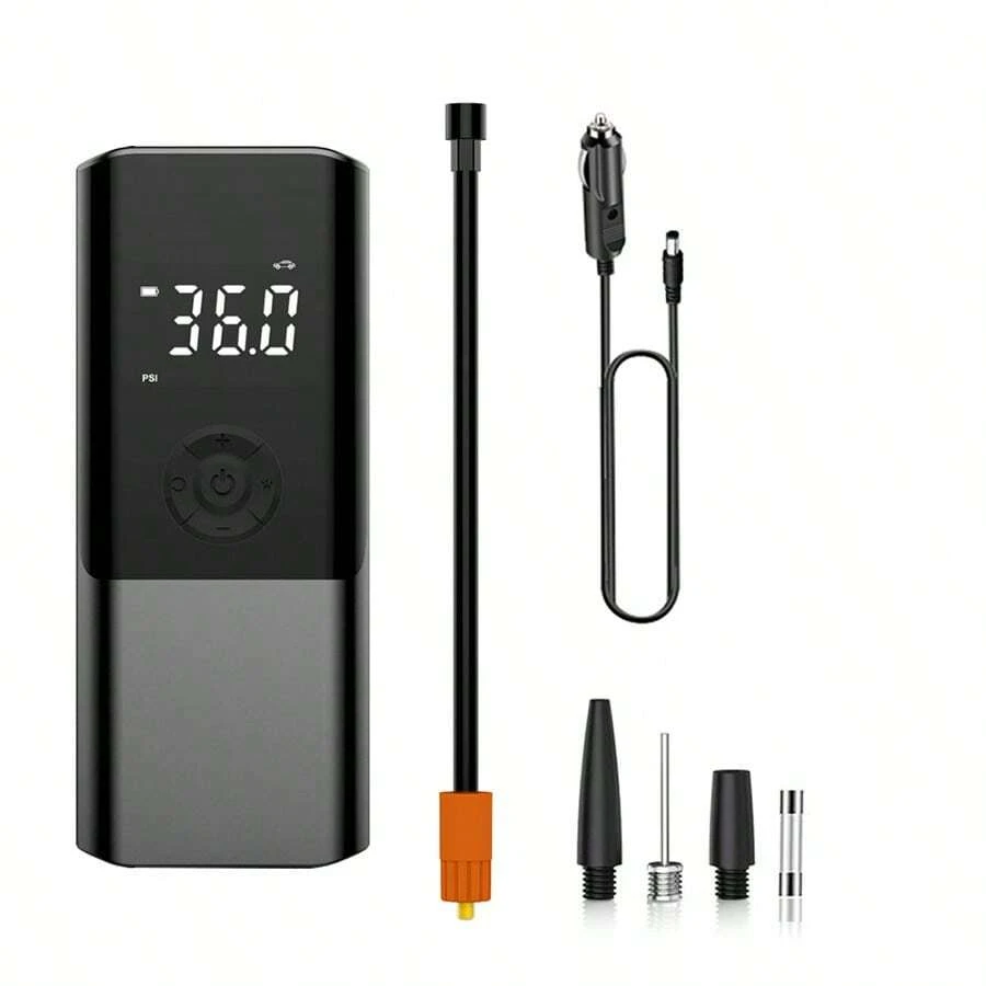 Portable Mini Electric Tire Inflator Pump, Handheld And Car-Mounted ...