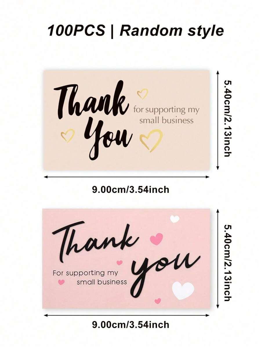Pink Thank You Card For Gift Wrapping, Decoration, And Invitations ...