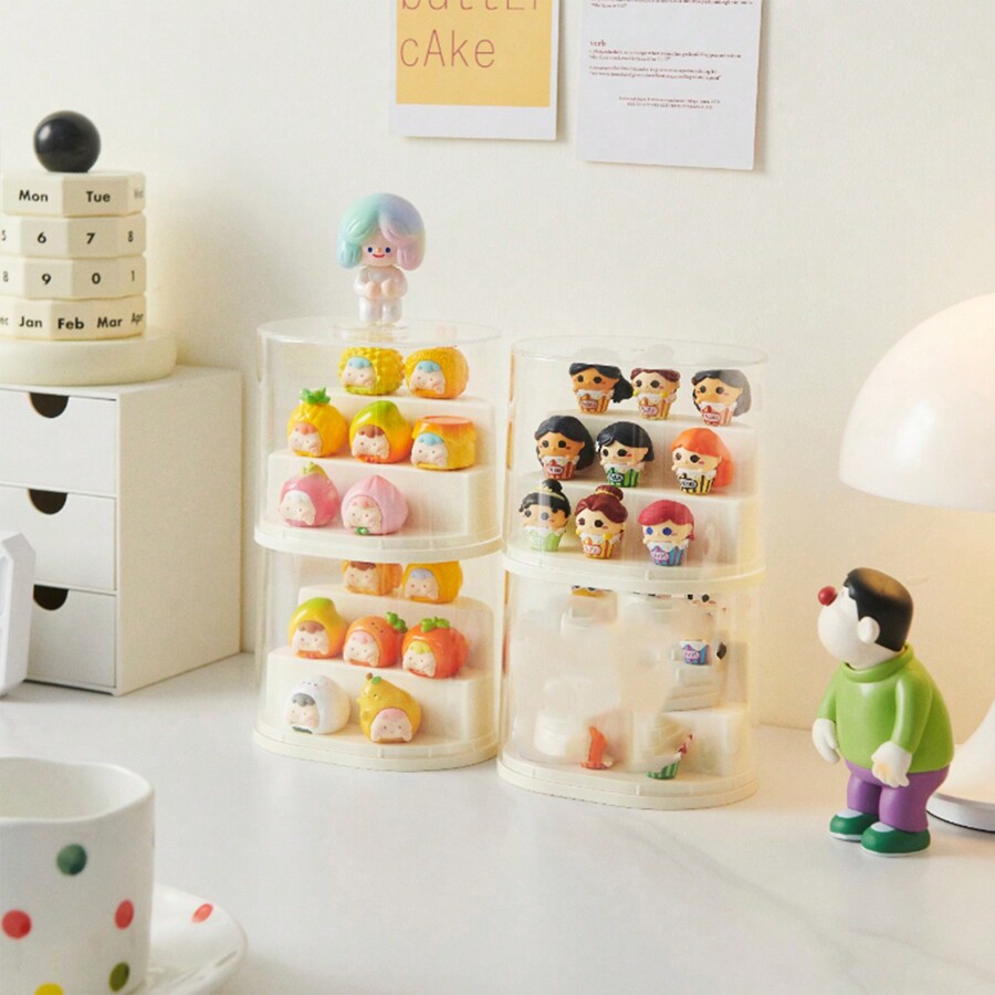 One Clear Ladder-Shaped Collectible Storage Box, Blind Box Organizer ...