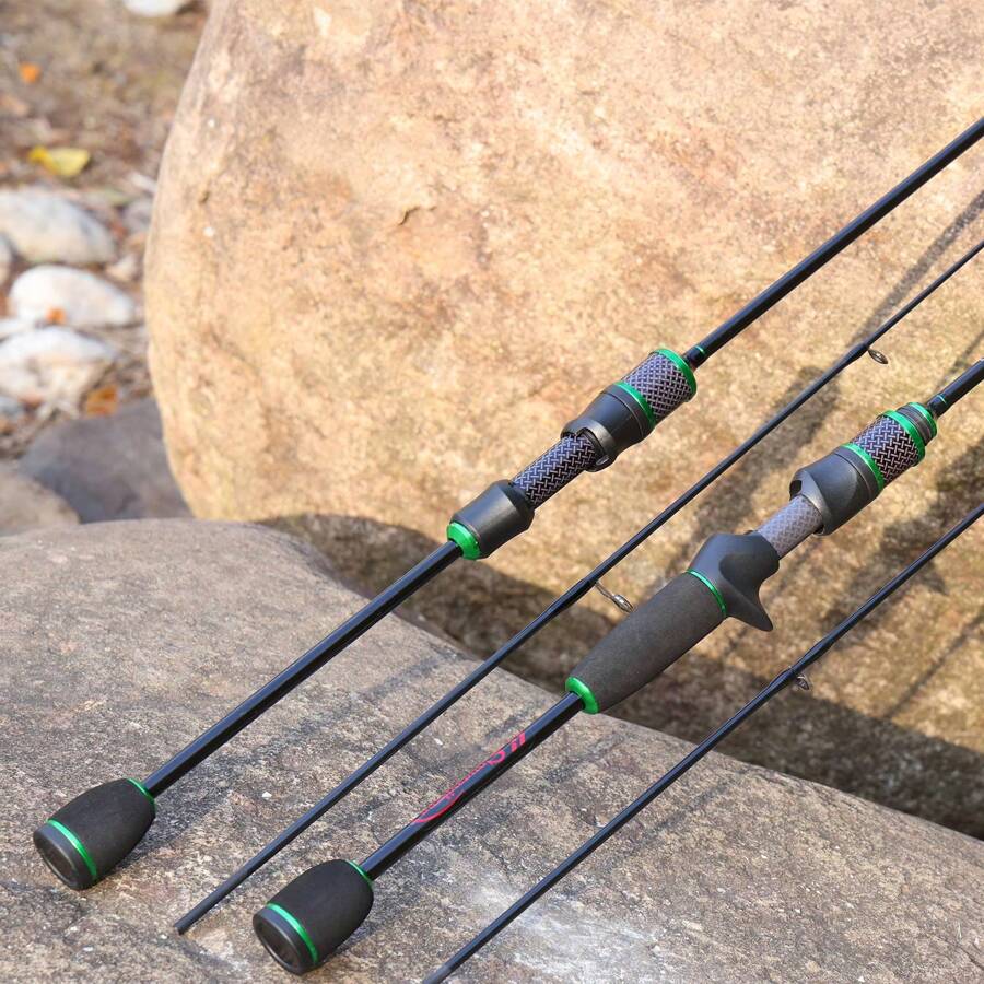 Sougayilang 1.68M-1.8M 2 Sections Fishing Rod Glass Fiber UL Power High ...