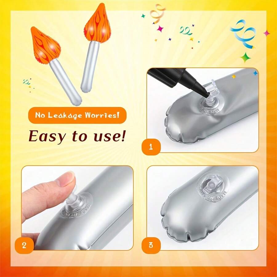 2-8 PCS Inflatable Torch Fun Torch Inflates For Medieval Luau Themed ...