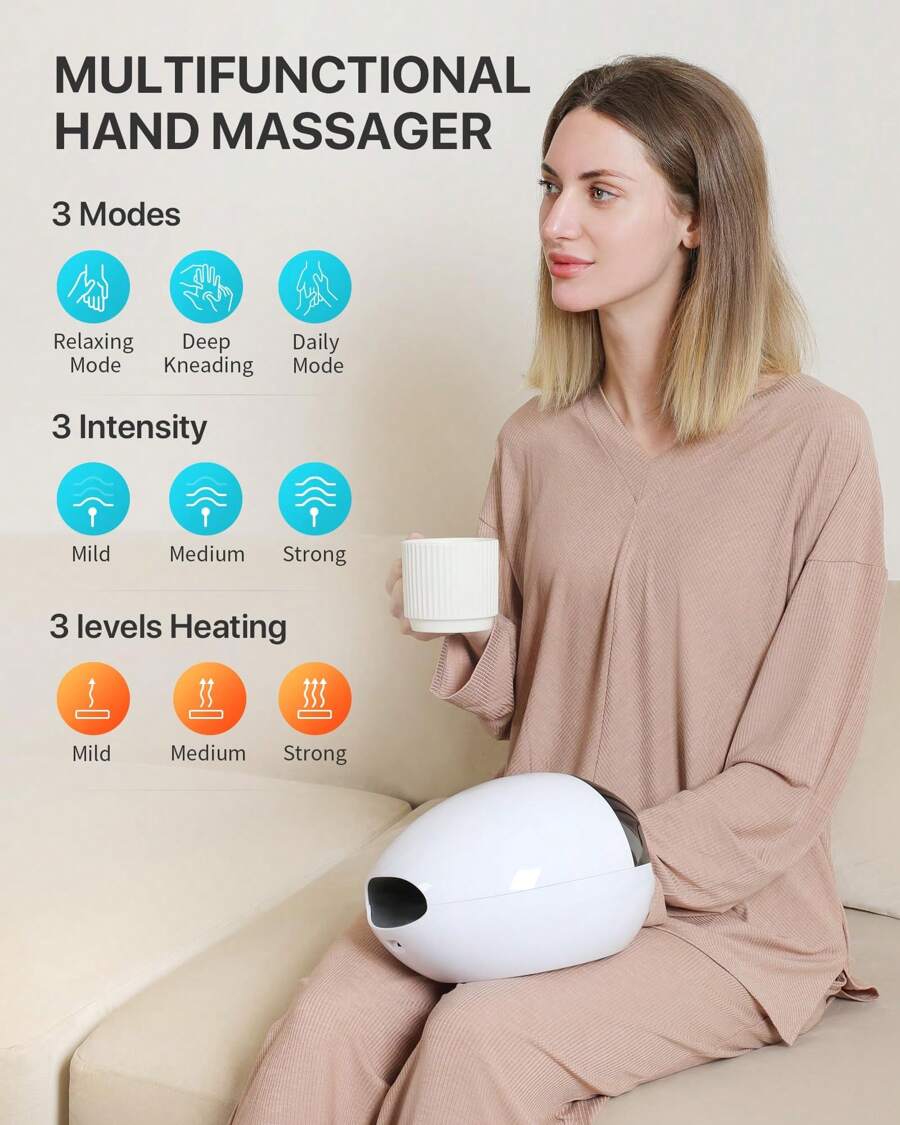 ALLJOY Roller Kneading Hand Massager For Finger Relaxation, Cordless ...