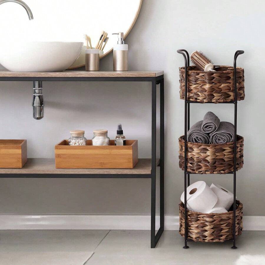 Seville Classics 3-Tier Storage Basket Tower | SHEIN USA