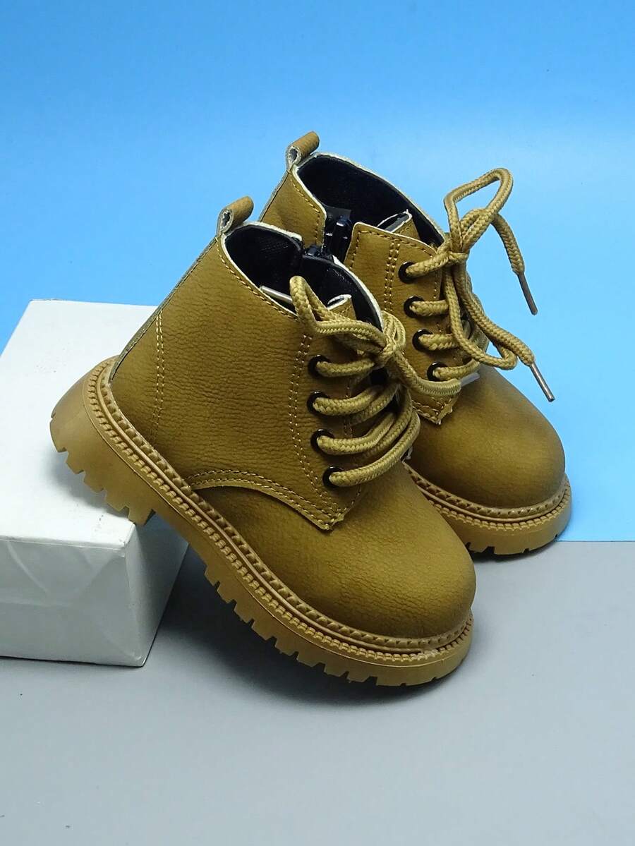 Baby And Toddler British Style Boots For Girls, Spring & Autumn Leather ...