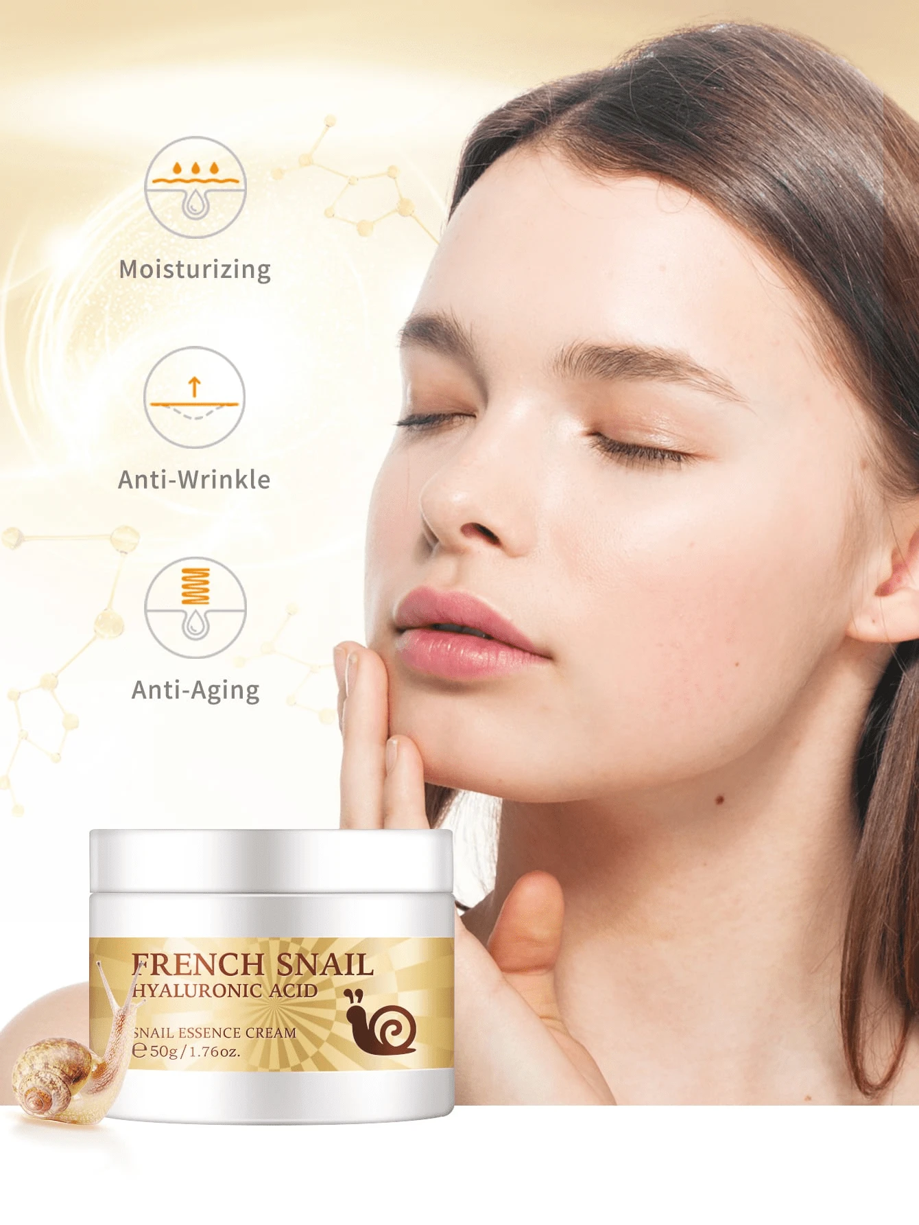 1 Set Deep Nourishing LAIKOU Snail Revitalizing Skincare Set, (France 24k Gold Snail Serum 30ml ...