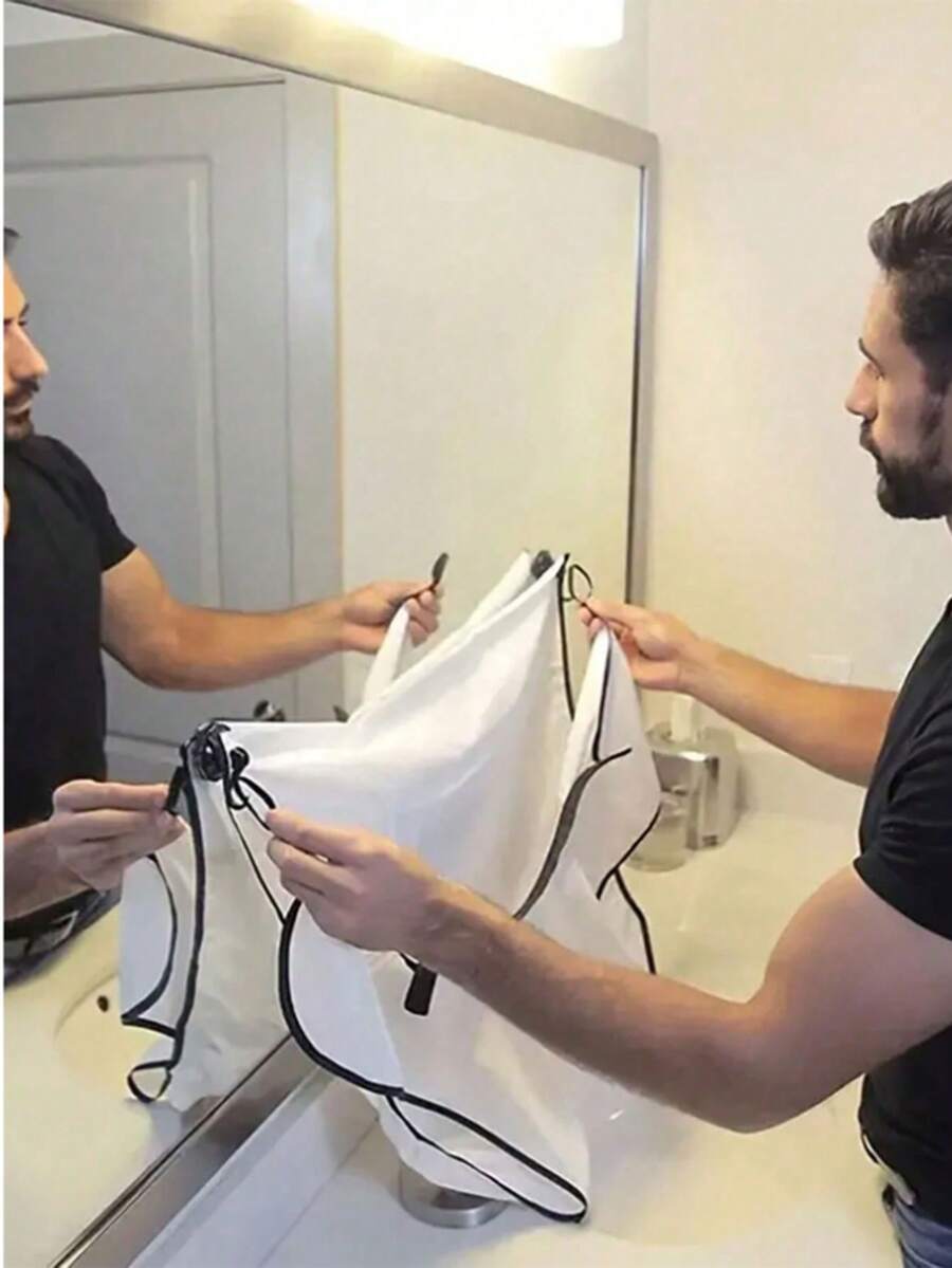 1pc Waterproof Beard Apron With Strong Suction Cups, Men's Shaving ...