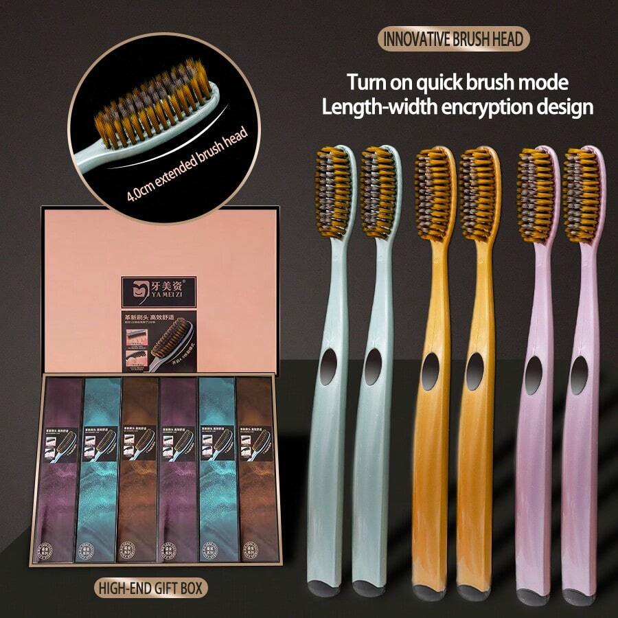[A Box Of 6 High-End Gift Boxed U-Shaped Extended Brush Heads]Luxury ...
