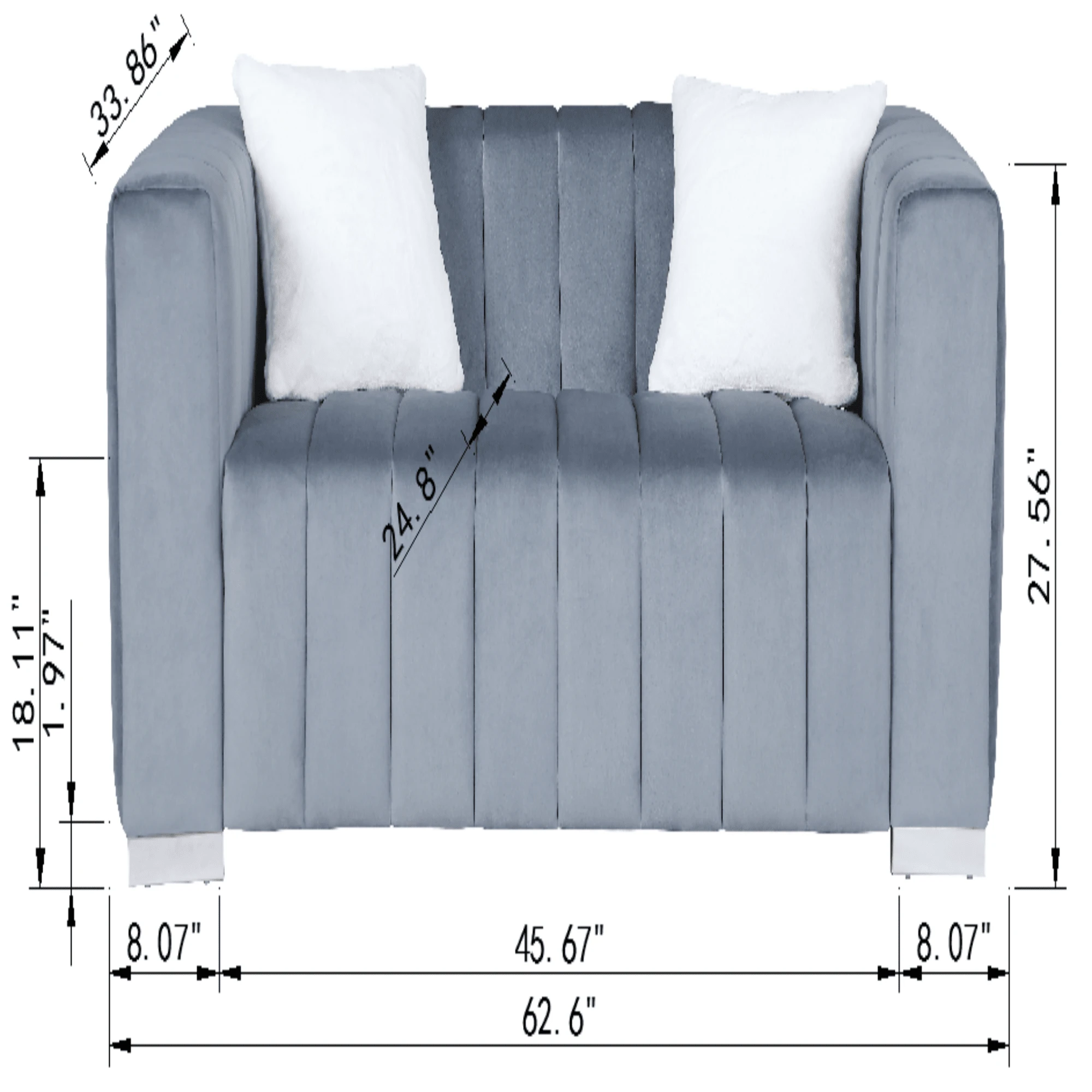A Modern Channel Sofa Take On A Traditional Chesterfield Color ...