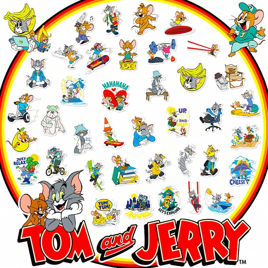 40PCS Warner Bros. Officially Licensed Cartoon Anime Stickers, Cute Cat ...