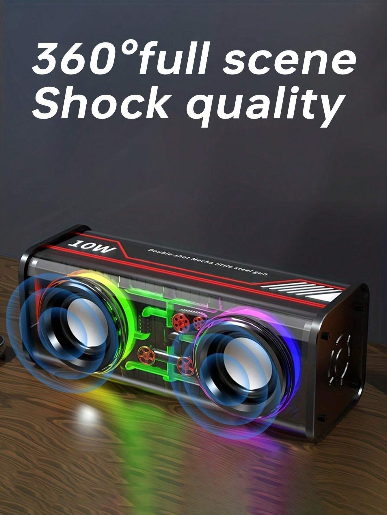 Głośnik Bluetooth V8, przenośny bezprzewodowy dźwięk stereo HiFi ...