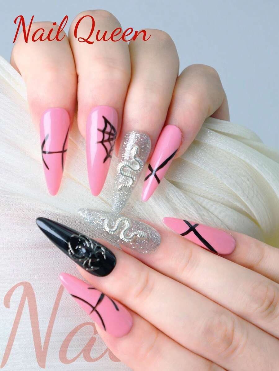 10 Pezzi Di Unghie Finte Press On Fatte A Mano Unghie False Press On