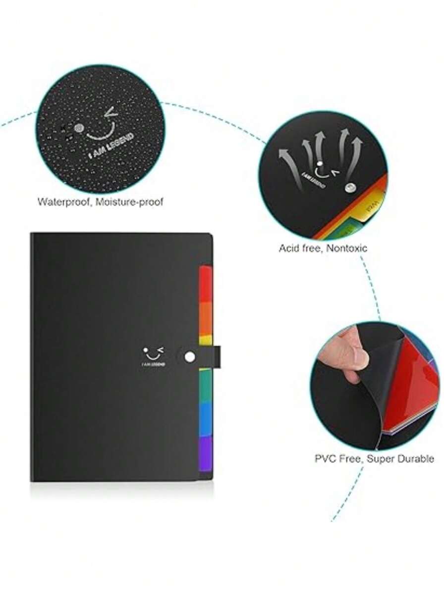 Free Shipping Expandable A4 File Folder With 7 Compartments For Storing ...