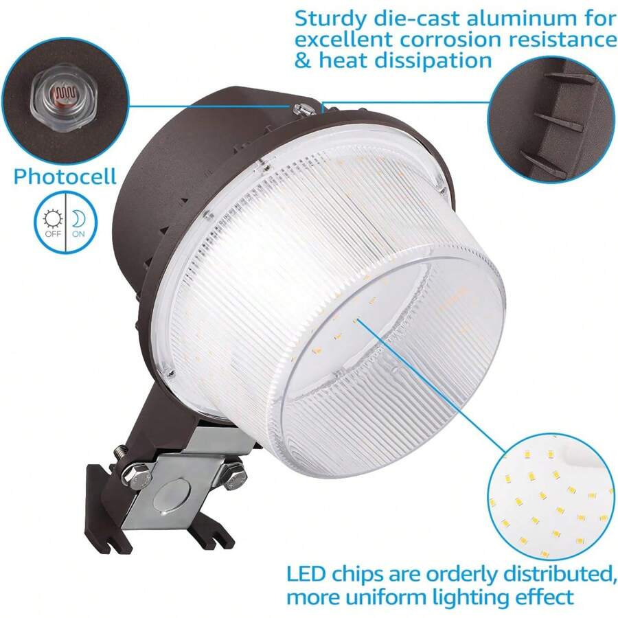 LED Barn Light, Dusk To Dawn Area Lights With Photocell, Outdoor ...