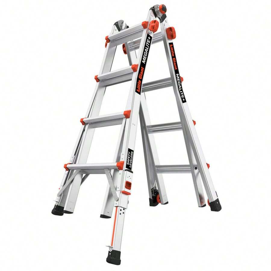 Little Giant MegaLite+ 18 Ft. Reach Ladder With Leg Levelers | SHEIN USA