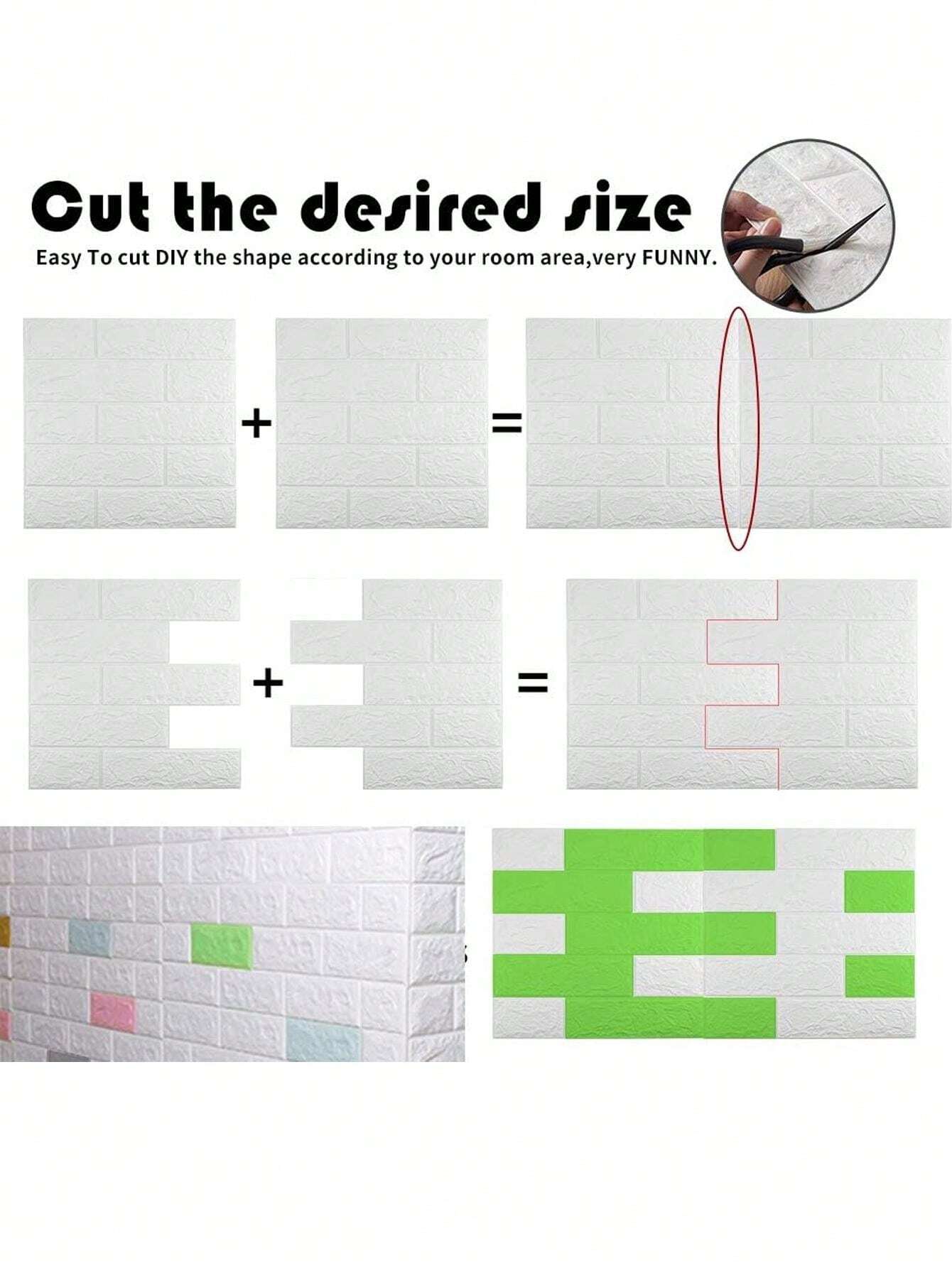 3D Peel And Stick Wall Panels, Coverage Area 14.5 Sqft, Printable Faux ...