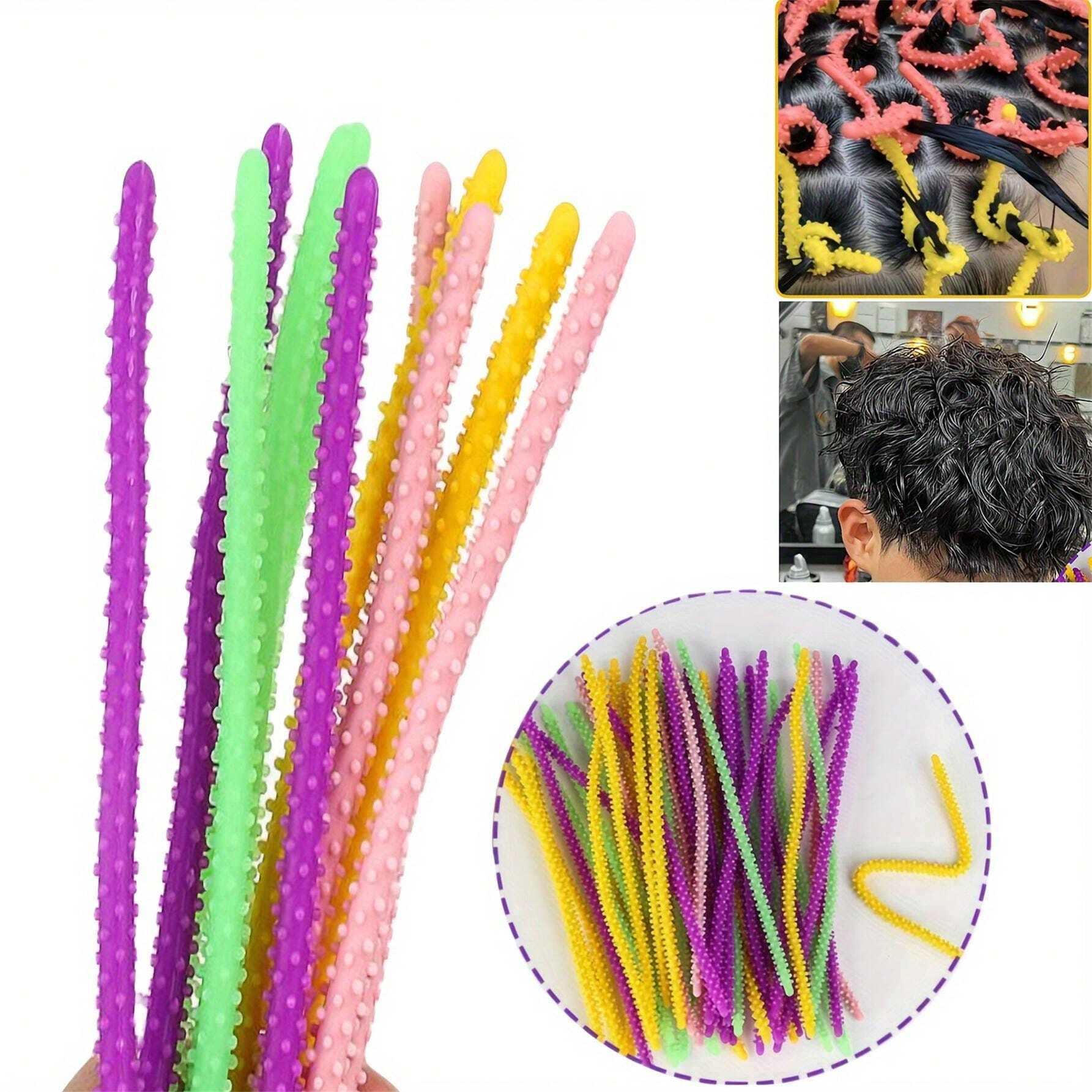 10pcs Spiral Hair Curlers - Flexible Twist Curling Rods - Unisex-Adult ...