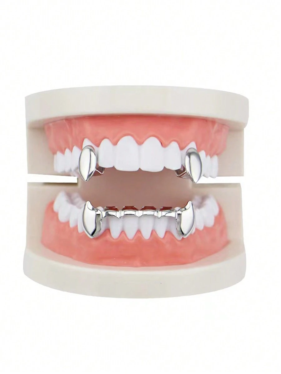 HipHop Classic Single Teeth Grillz Golden Tooth Caps Decoração 14K Gold ...