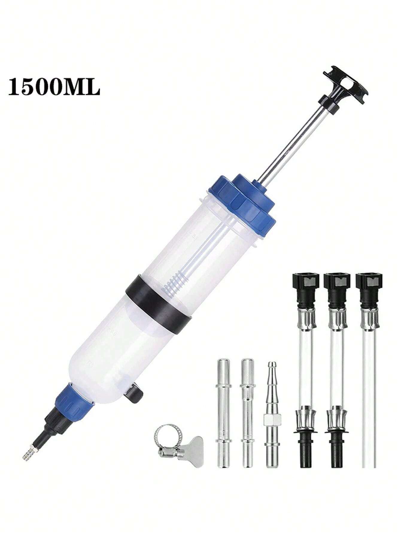 1.5L OilFluid Extractor Filling Oil Change Syringe Bottle Transfer ...