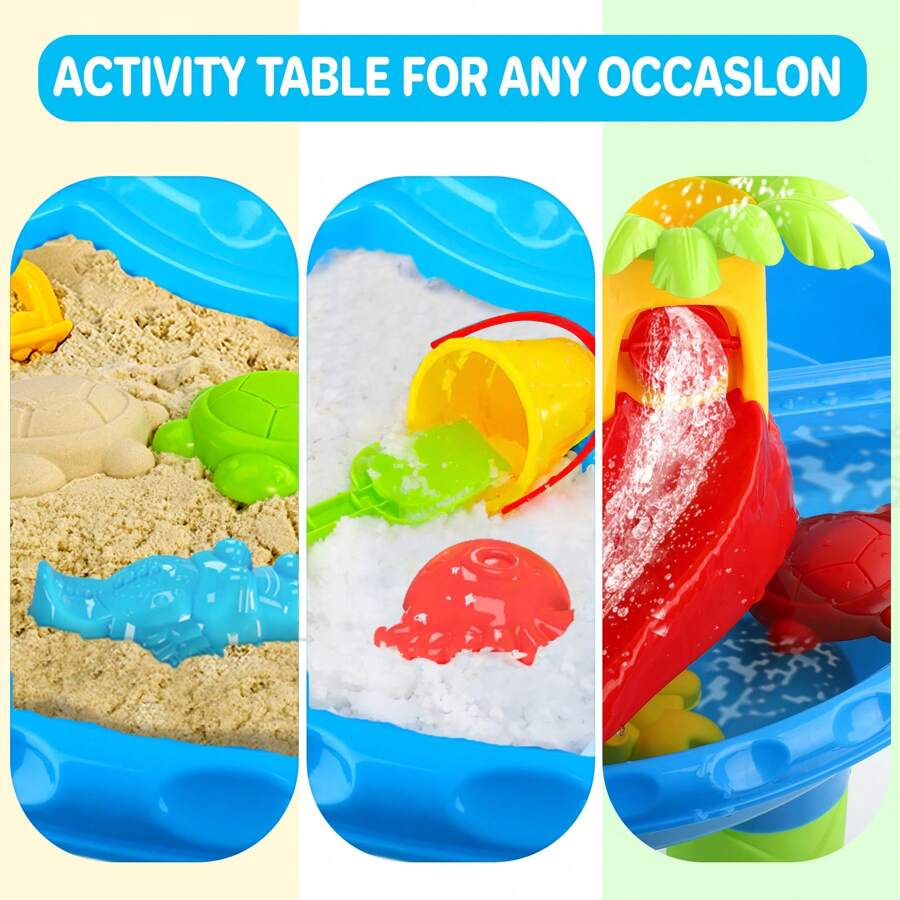 Sand Water Table Beach Summer Toys Sandbox Table Outdoor Activity ...
