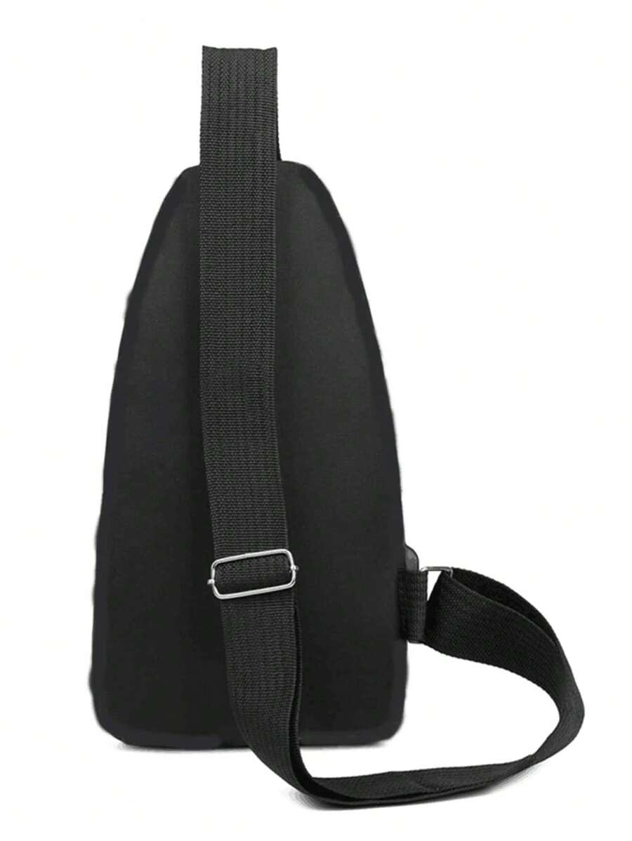 Men's New Men's One Shoulder Canvas Backpack Chest Bag Leisure Sports ...