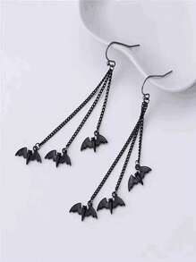 1pair Halloween Bat Drop Earrings | SHEIN USA