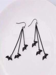 1pair Halloween Bat Drop Earrings | SHEIN USA