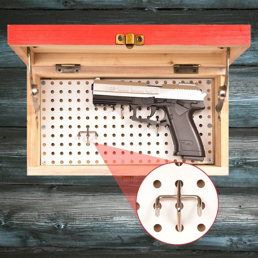 Gun Secret Concealment Furniture Decor For Pistols Handgun Wall Safe ...