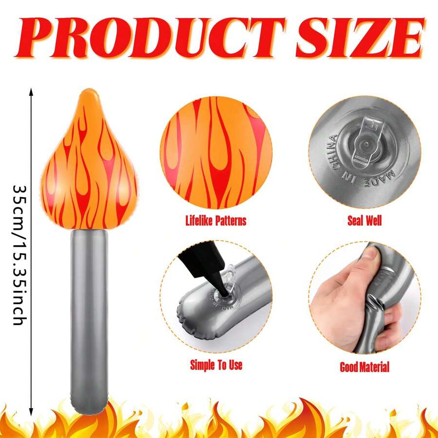 2-8 PCS Inflatable Torch Fun Torch Inflates For Olympic Games Medieval ...