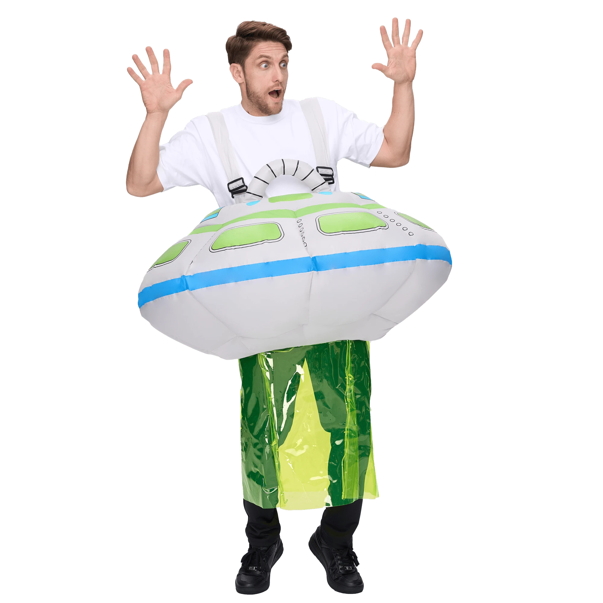 SYNCFUN Adult Alien Light-Up Deluxe Inflatable Costume, Adults ...