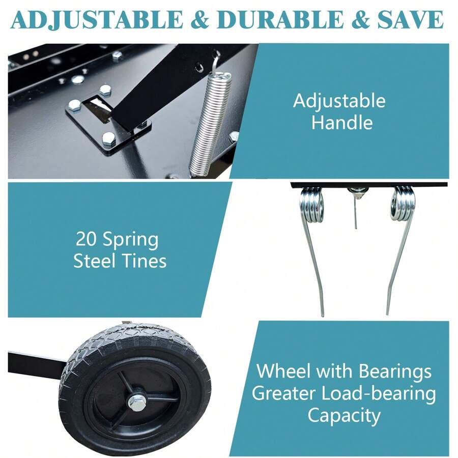 Lawn Dethatcher,Pull Behind Dethatcher For Lawn Care,Pull UP Thatch ...